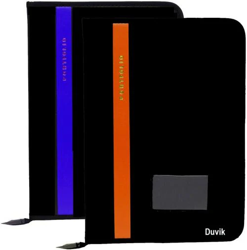 Buy DUVIK PU File Folder (Set Of 2, Orange, Blue, Black) Online at Best ...