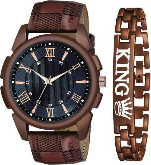 Buy Bolun Analog Black Dial Brown Strap Watch For Men Online at Best ...