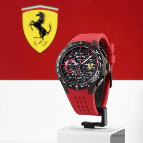 Buy SCUDERIA FERRARI PISTA Chronograph Black Round Dial Men's Watch ...