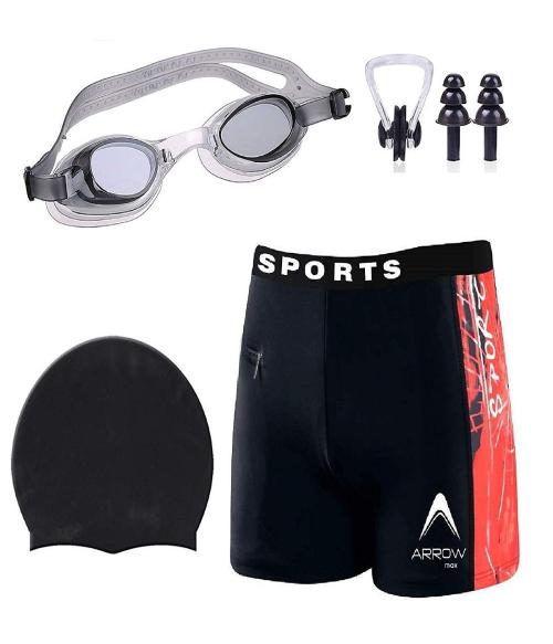 Buy JMT Wear Swimming Kit for Boys Kids & Men (10-11 years Black ...