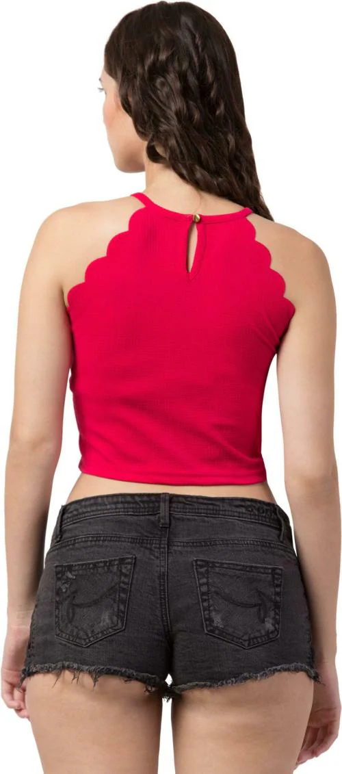 Buy GAURGEOUS Women Cotton Fabric Solid Pink Color top For women Online ...