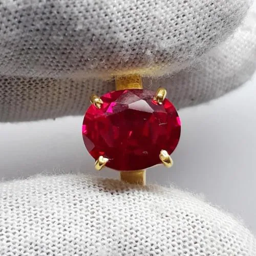 Buy Chopra Gems & Jewellery Brass Original Ruby Manik Ring (Men and Women) - Free size (RuBy ...