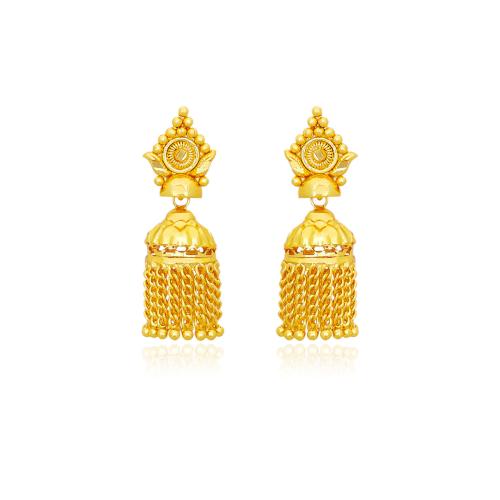 Buy arch fashion Traditional Glod Platted Jumkhi Earring ERG1877 Online at Best Prices in India ...