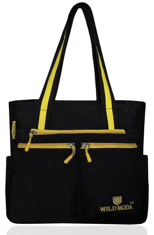 Buy WILD MODA Women's Shoulder Bag (Black & Yellow) Online at Best ...
