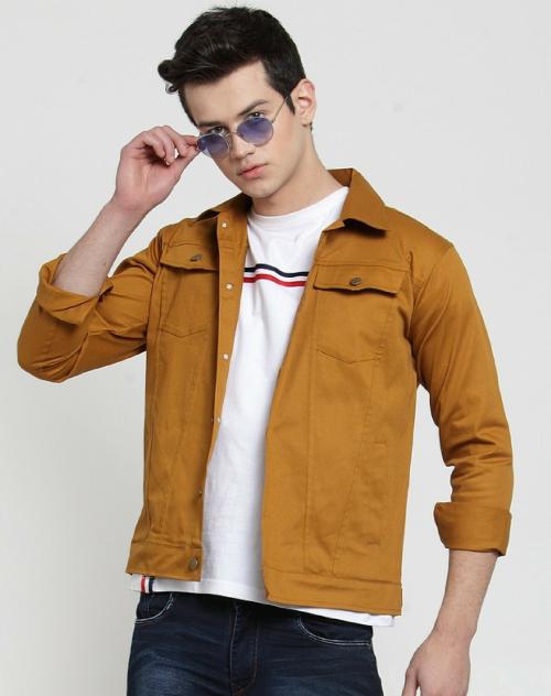 Buy VOXATI Mustard Men's Denim Jacket Online at Best Prices in India ...
