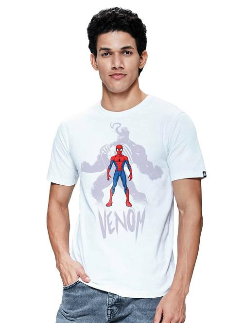 Buy The Souled Store Men White Printed Cotton T-Shirts Online at Best ...