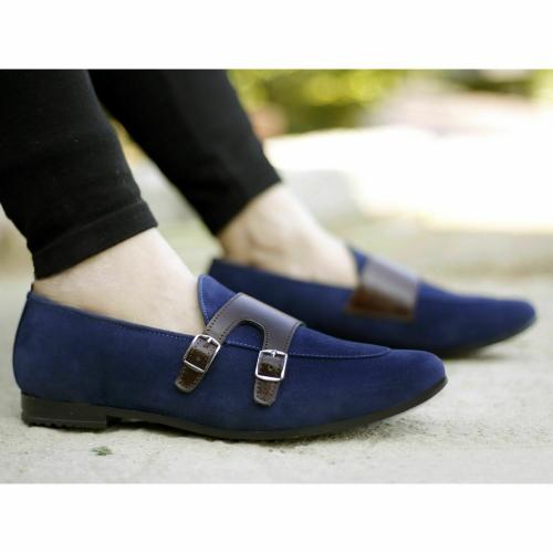 Buy Golden Lion Loafers Men Formal Shoes |Casual Suede, Black Blue Men ...