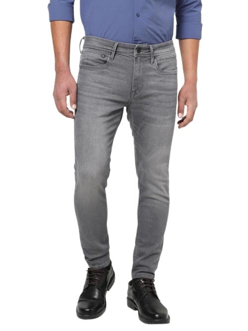 Buy THE COLLECTION Mens Slim Mid Rise Dark Grey Jeans Online at Best ...
