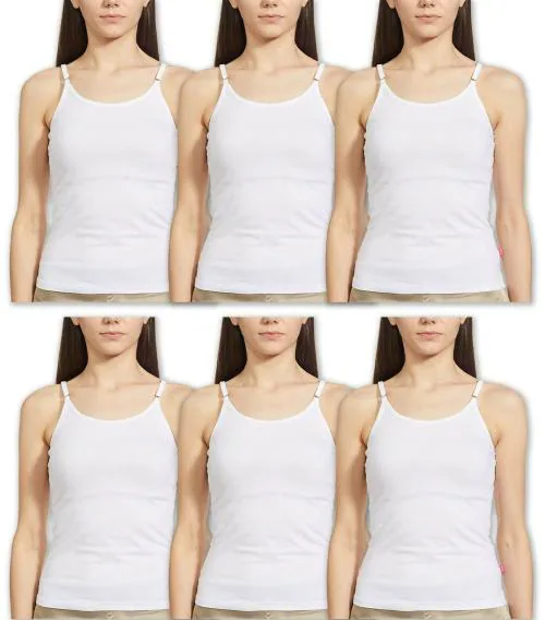 Buy e1k _ South Sailor Women White Cotton Pack Of 6 Regular Fit ...