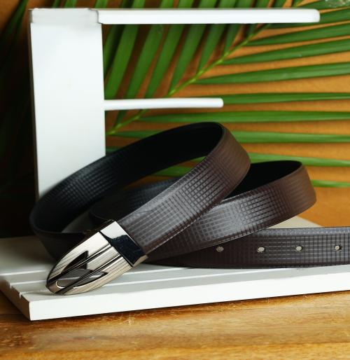 Buy ZEVORA Men Brown & Black Solid Reversible Belt Online at Best ...
