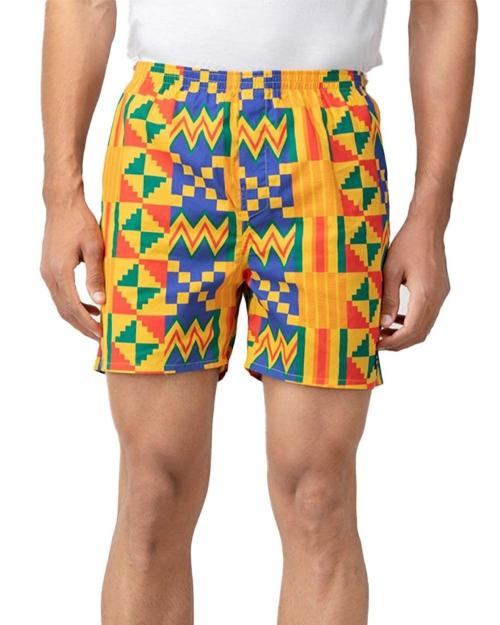 Buy Whats Down Men Yellow Digitally Printed Pure Cotton Tribal Boxers ...