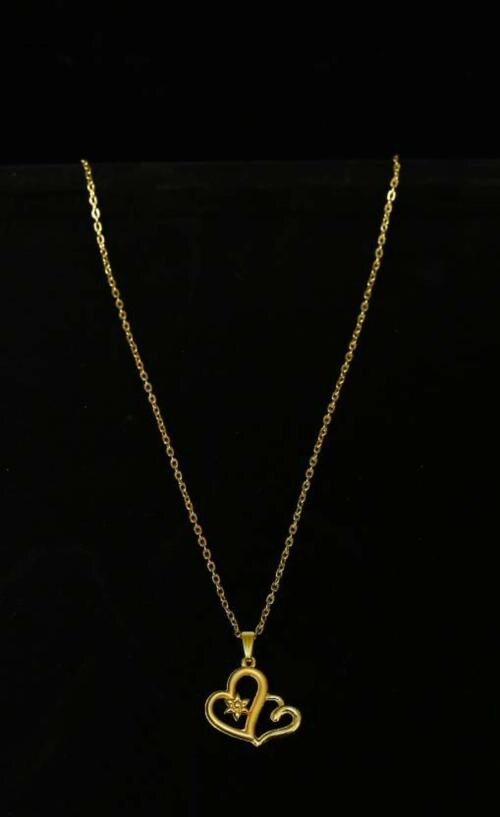 Buy Manath Gold Plated Heart Pendant with Chain Online at Best Prices ...