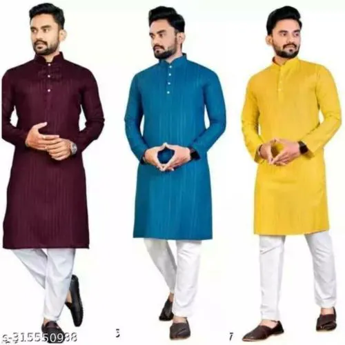 Buy SONBAI (SIRF KURTA) Men Kurta combo 3 pcs (XXL) Online at Best ...