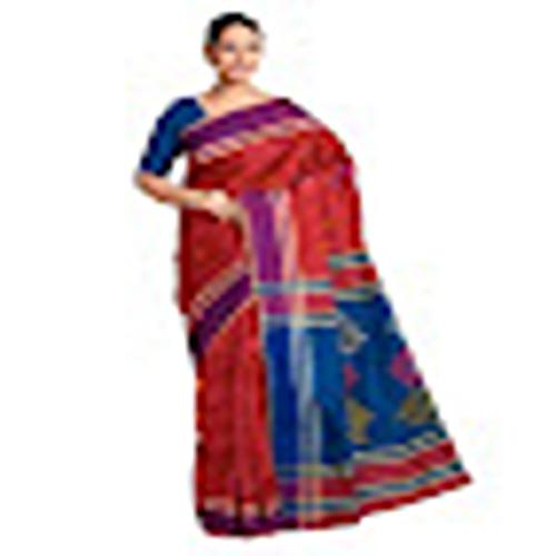 Buy SARIKA Women's Floral Booti Design Cotton Saree Online at Best ...