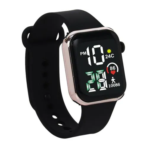 Buy MVS Digital Square Dial Dummy Icons Multidigit Design Watch | Date ...