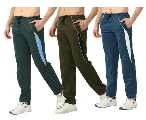Buy IndiWeaves Mens Solid Polyester Lower/Track Pants (Pack of 3 ...