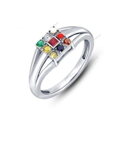 Buy Ceylonmine Navratna Ring With Natural Multi Stones Stone Crystal ...