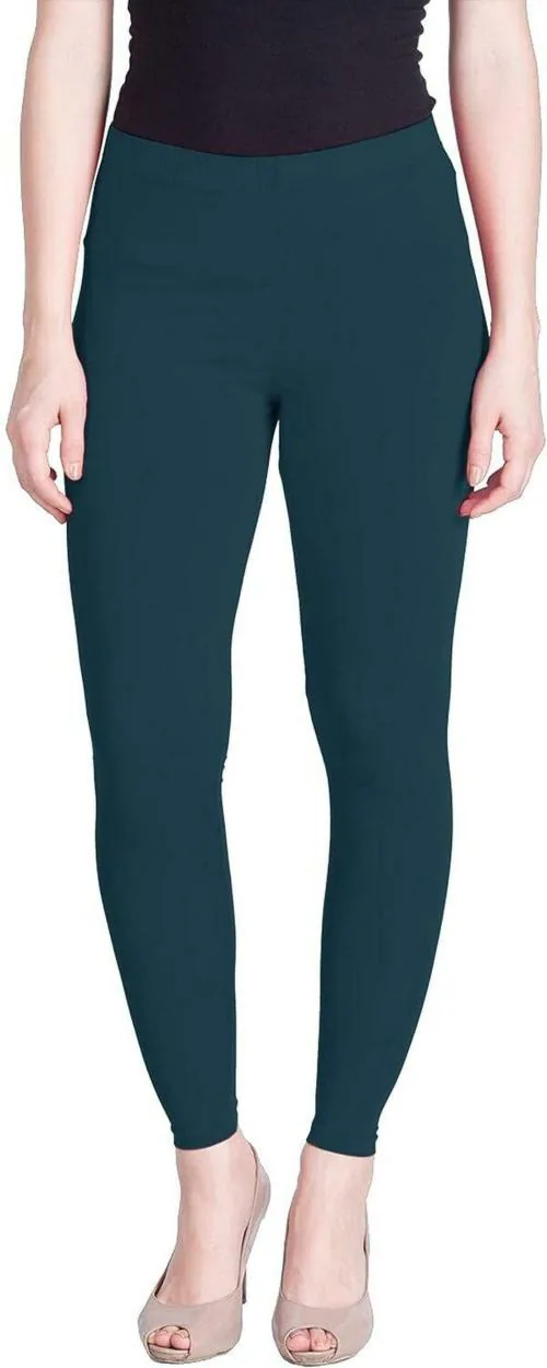 Buy One Amore Women Pine Green Solid Cotton Blend Legging Online at Best Prices in India - JioMart.