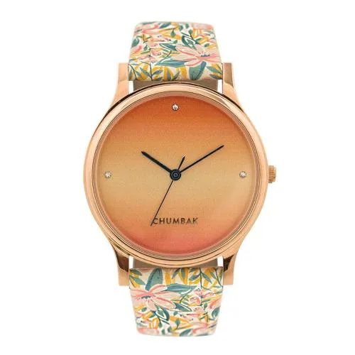 Buy Chumbak Analog Orange Dial Multicolor Strap Watch For Women Online ...