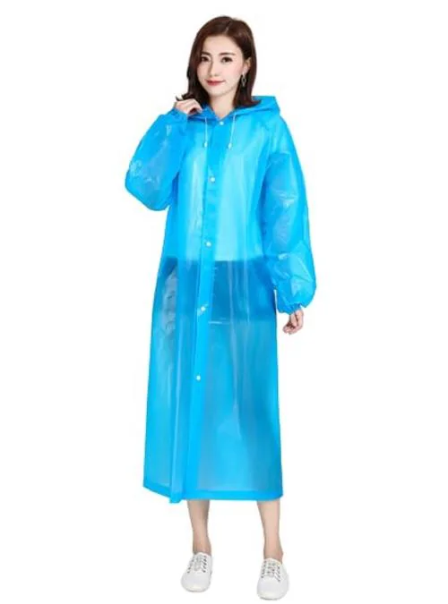 Buy Tricky Shopper Unisex EVA Waterproof Transparent Rain Coat Hooded ...