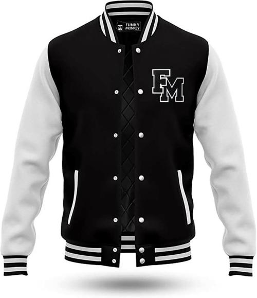 Buy Funky Monkey Unisex Black, White Embroidered Fleece Jackets Online ...