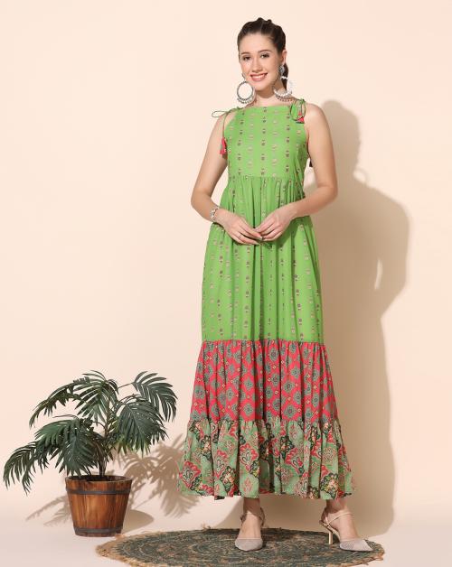 Buy Fashion Dream Women Parrot Printed Georgette Dress | Dresses| Women ...