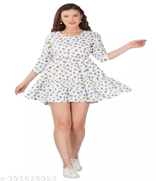 Buy PRIJHON Stylish Trendy Fashionable Attire Frocks | College Party ...