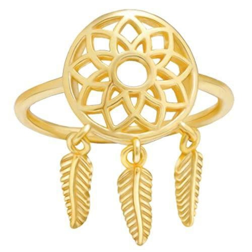 Buy Giva Sterling Silver Adjustable Golden Wind Chime Ring Online at ...