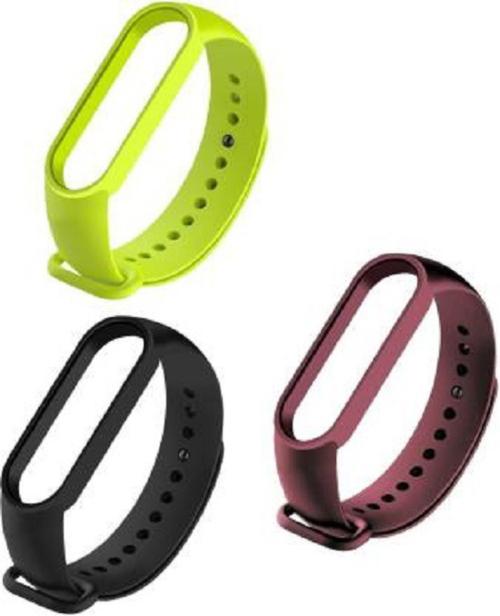 Buy Askovid Black, Red And Green Replacement Smart Band Strap Combo For ...