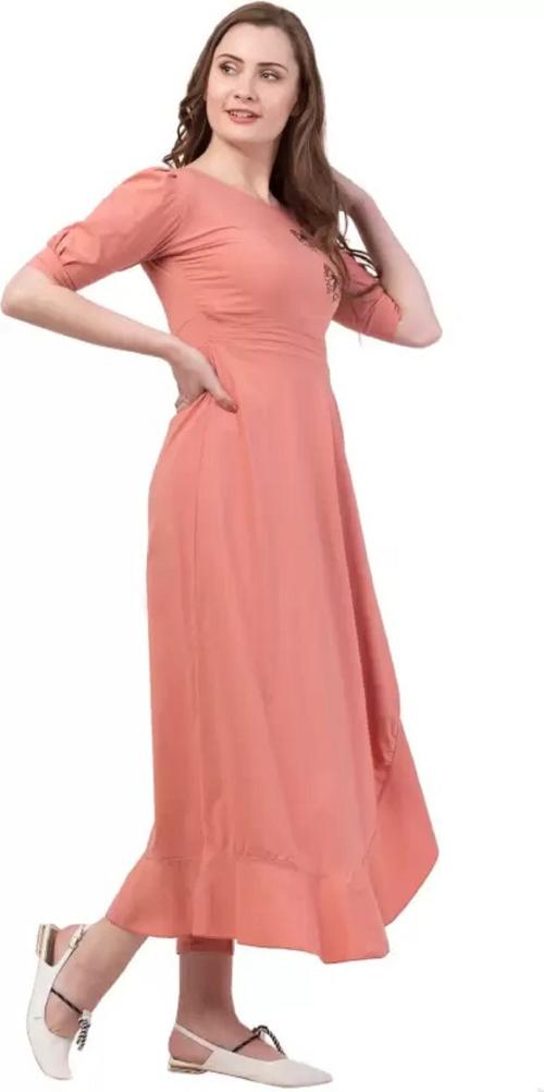 Buy Famiss fashion Women's Maxi Pink Dress Online at Best Prices in ...