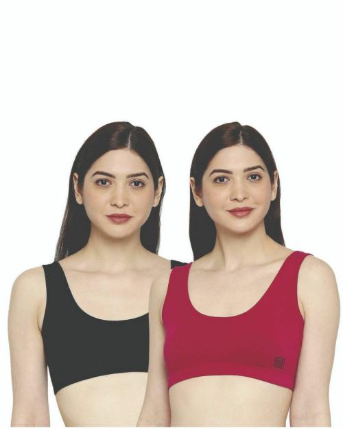 Buy Urban Hug Women's Compression Sports Bra Pack of 2 Online at Best ...