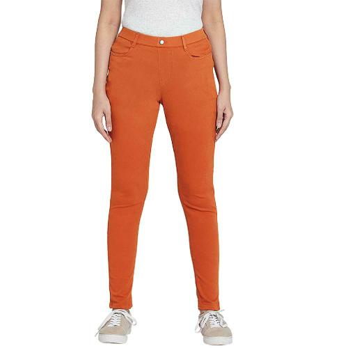 Buy Go Colors Women Orange Polycotton Jeggings Online at Best Prices in ...