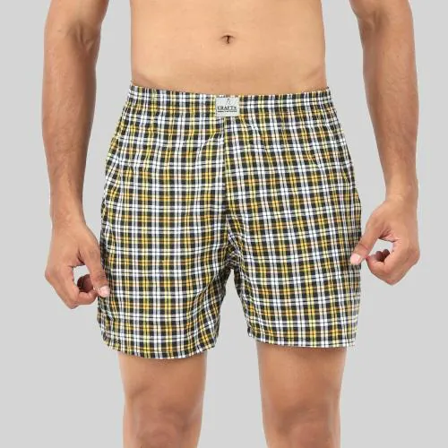 Buy SUPERSQUAD Men Multicolor Checkered Cotton Blend Single Boxers ...