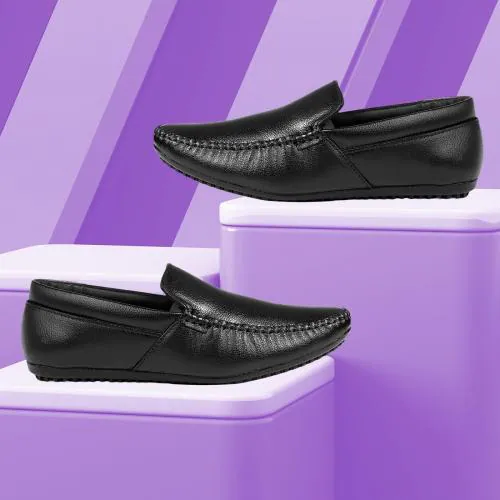 Buy Fasczo Shoe Men's Black Synthetic Durable Slip-On Formal Office ...