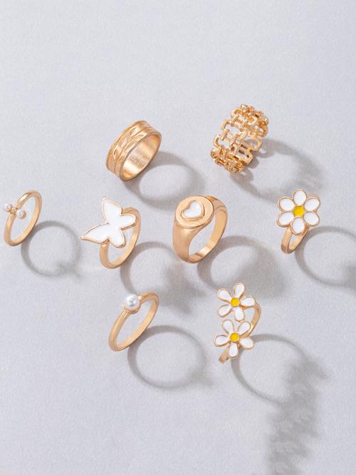 Buy Scintillare by Sukkhi Classy Gold Plated Combo Finger Rings for ...