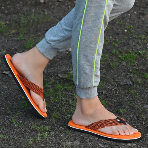 Buy Footup Light Weight Orange Slippers for Men (Pack of 1) Online at ...