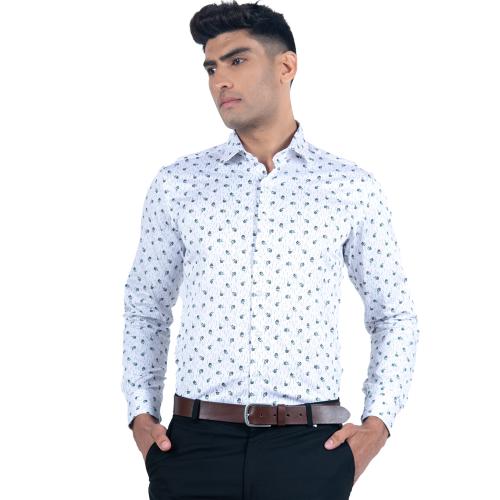 Buy Tistabene White Self Print and Designer Shirt Online at Best Prices ...