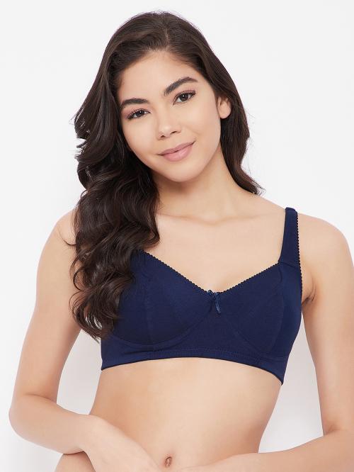 Buy Clovia Blue Solid Cotton Single Full Coverage Bra Online at Best Prices in India - JioMart.