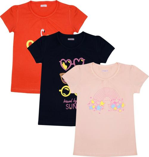 Buy Luke and Lilly pack of 3 Girls Half Sleeve Tshirt Online at Best ...