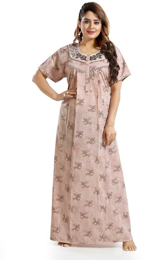 Buy Be You Women Light Pink Floral Cotton Blend Maternity/Nursing ...