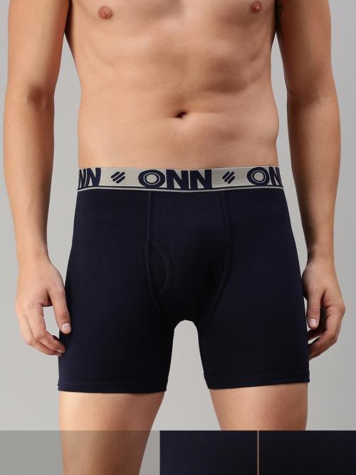 Buy ONN Men Pack of 3 Black Solid Basic Trunk Online at Best Prices in ...