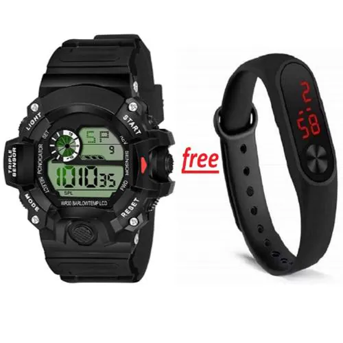 Buy RTK New black and black M2 Band Watch For Men,Boys Online at Best ...