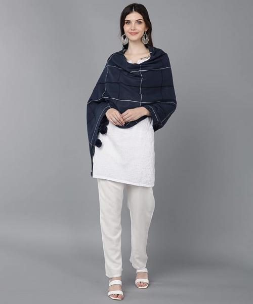 Buy Jayri 100% Soft Woolen Women's Stole Winter Round Stole Online at ...