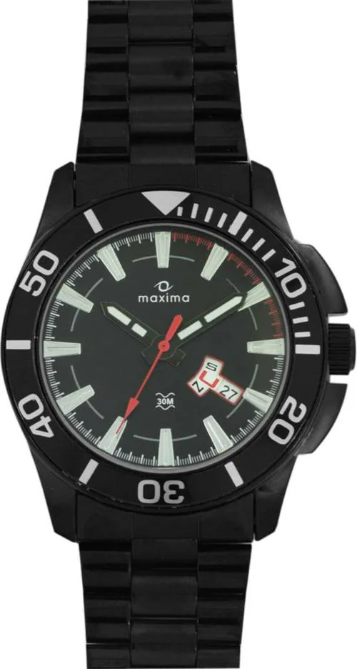 Buy Maxima Analog Black Dial Black Strap Watch For Men (32891CMGB ...