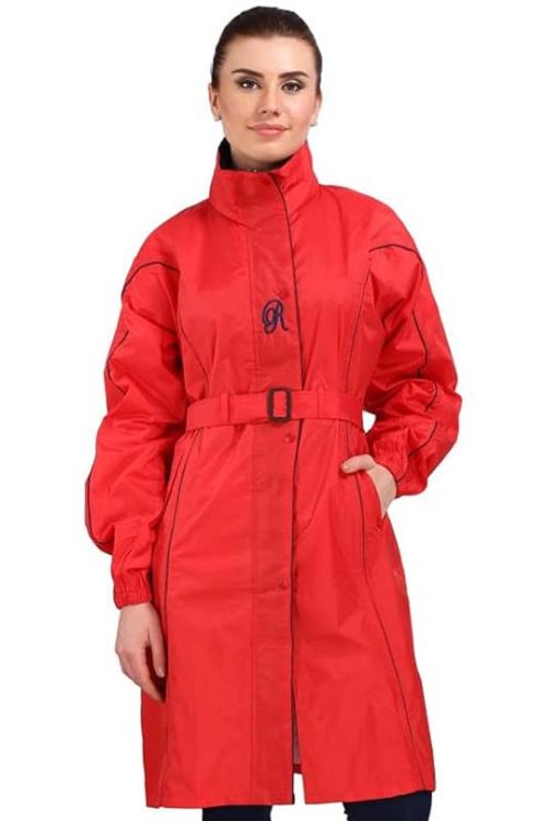 Buy Real Neon Coat Nylon Zipper & Snap Reversible Long Raincoat | Full ...