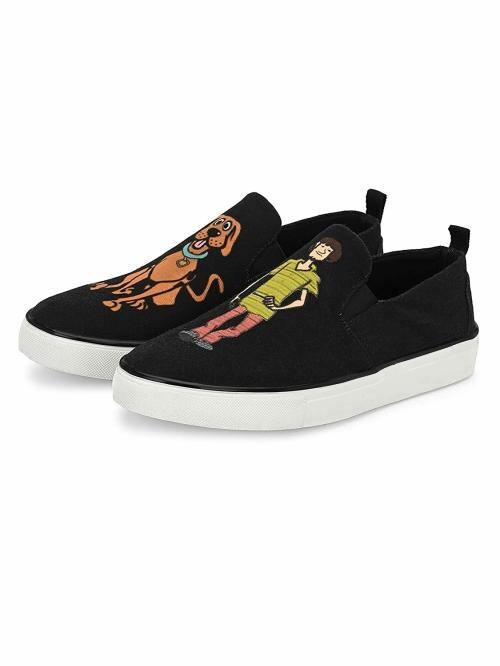 Buy Extrimos Men's Black Shaggy Scobby Polycanvas Slip on Casual ...