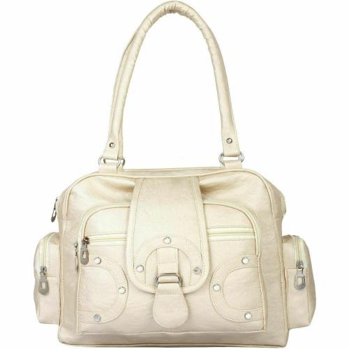 Buy ACRIL Women White Synthetic Leather Hand-Held Bag - 10 L Online at ...