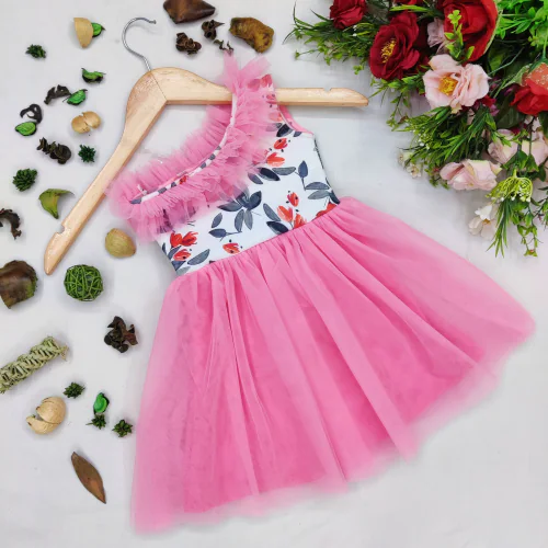 Buy Buy & Try Girl's Modal Printed Frock Dress for Kids. Online at Best ...