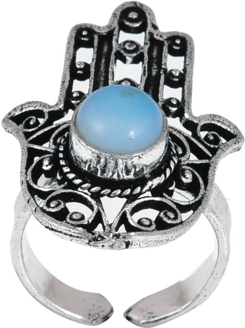 Buy Rozi Styles Turquoise Metal Rhodium Plated Ring For Women, Girls ...