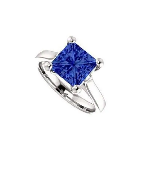 Buy Ceylonmine Blue Sapphire Stone Silver Plated Ring For Astrological ...